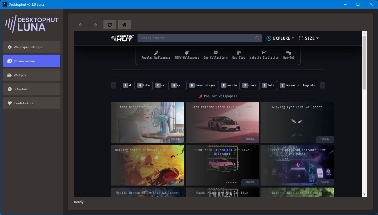 DesktopHut Live Wallpaper 5.1.0 (Luna) | Windows 7/10/11 Video ...