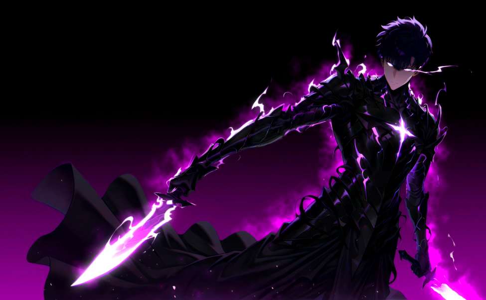 Solo Leveling - Sung Jin-Woo Purple Aura Live Wallpaper